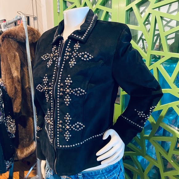 Double D Ranch | Jackets & Coats | Double D Ranch Wear Black Suede ...